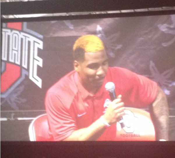 Braxton Miller shows off his new blonde mohawk