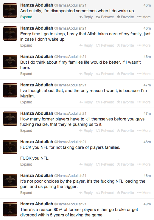 Former NFL Player Hamza Abdullah went off on league over Twitter