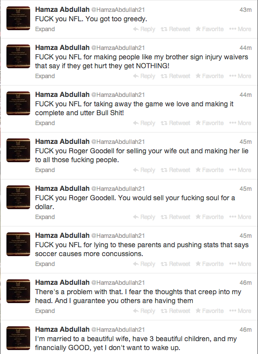Former NFL Player Hamza Abdullah went off on league over Twitter