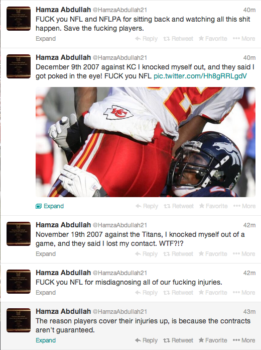 Former NFL Player Hamza Abdullah went off on league over Twitter