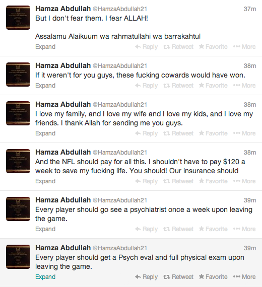 Former NFL Player Hamza Abdullah went off on league over Twitter