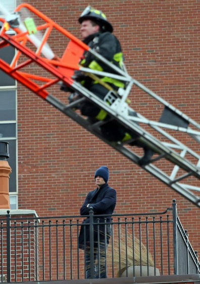 PHOTO: Tom Brady Watches Nine-Alarm Fire in Boston
