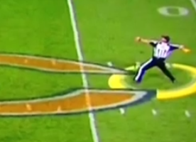 Ref Shows Off Impressive Arm With Penalty Flag Throw