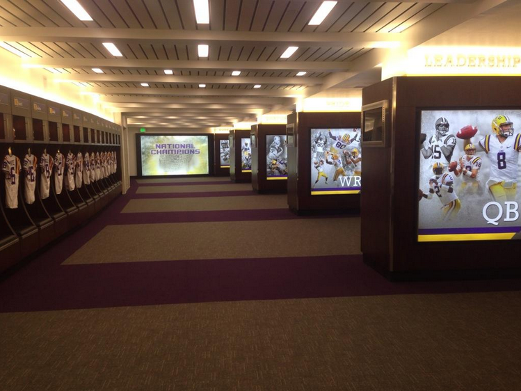LSU Tigers Unveil Awesome Renovated Game Day Locker Room
