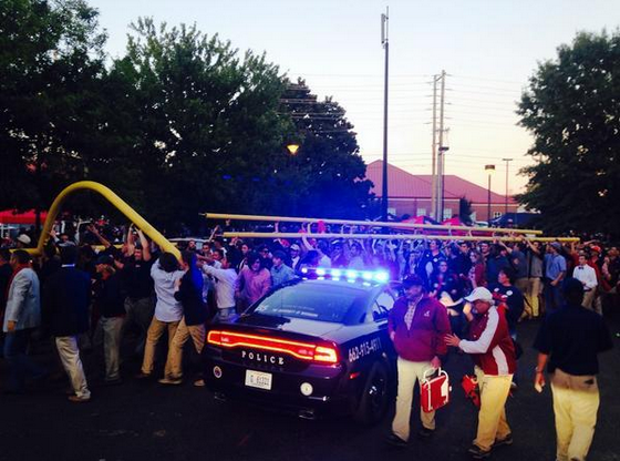 Ole Miss Fans Storm The Field, Tear Down Goal Posts