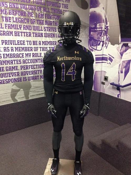 PHOTO: Northwestern Unveils All-Black "Gothic" Uniform