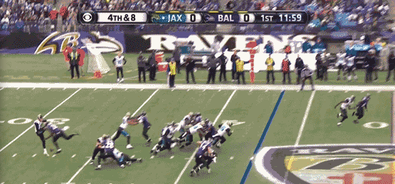 Baltimore Ravens Block Jaguars Punt, Return It For A Touchdown