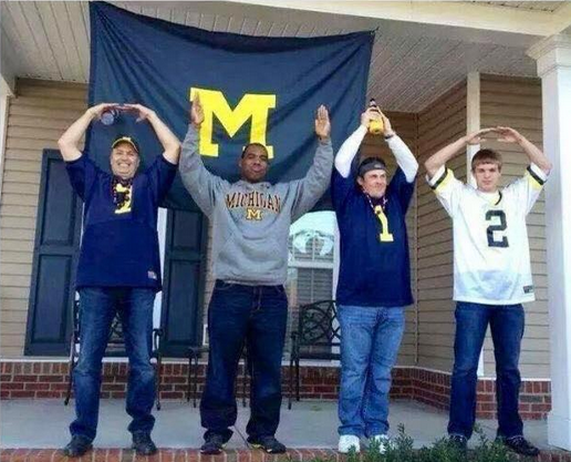 Michigan Fans Throw Up 'O-H-I-O' In Support Of OSU