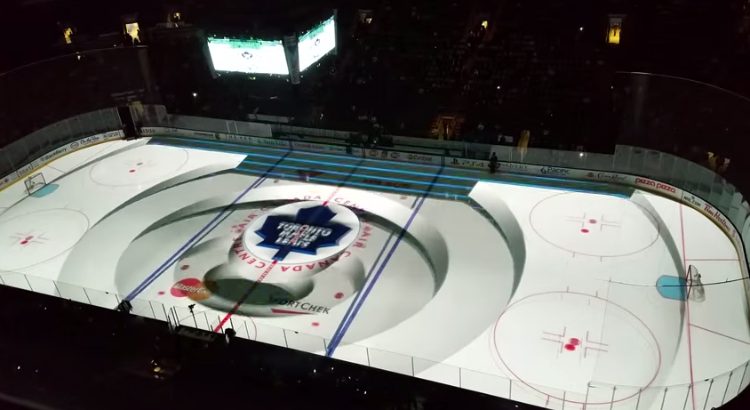 Toronto Maple Leafs Introduce Amazing On Ice 3-D Projection