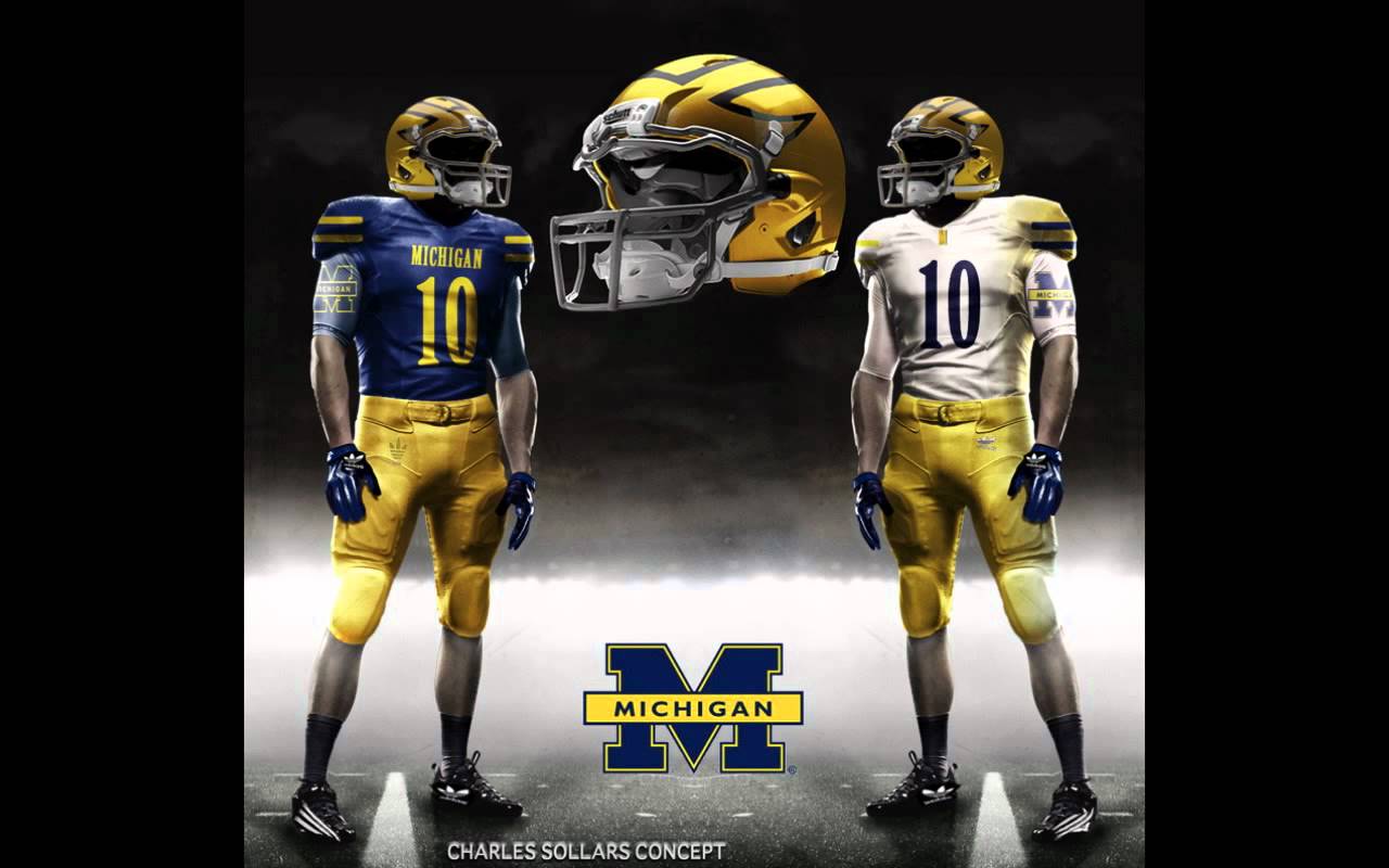 Graphic Designer Creates Chrome Michigan - Nike Concept Helmet